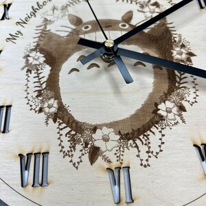 My Neighbor Totoro Wall Art Round Clock Studio Ghibli Gift or Decor for ...