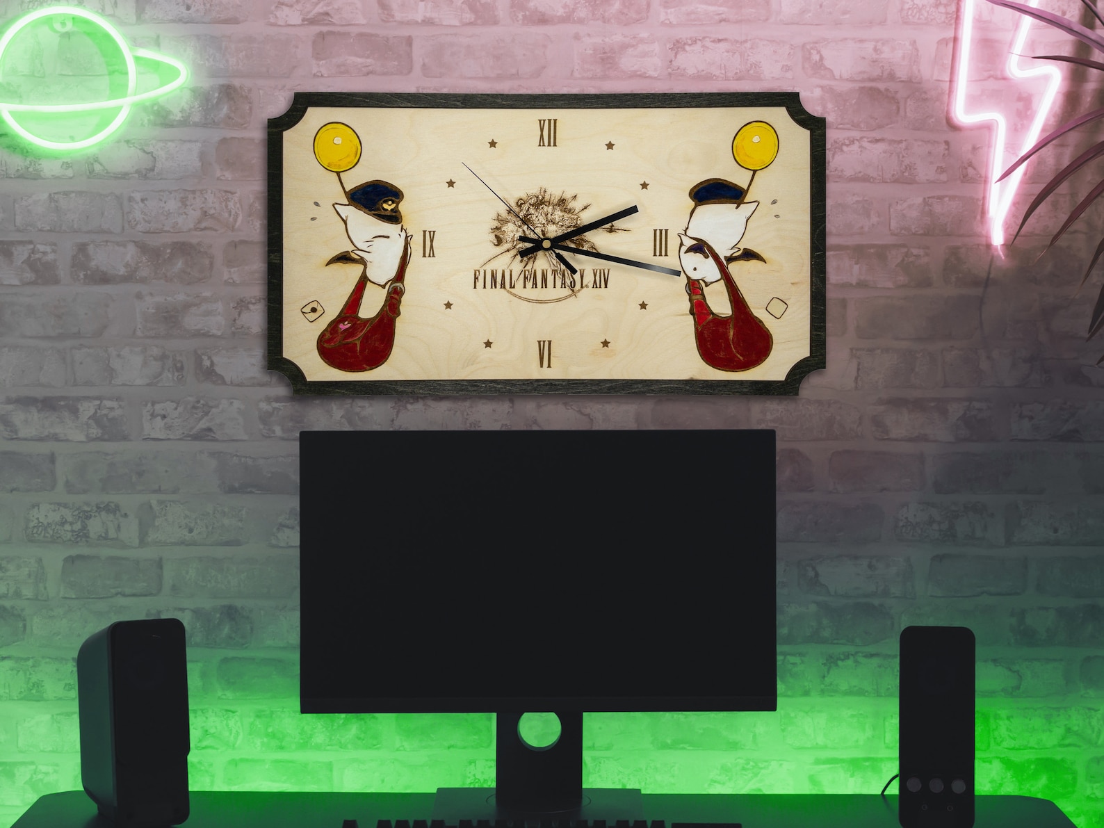 FFXIV Moogle Clock Mail Delivery Moogle FF14 Wall Art - Etsy