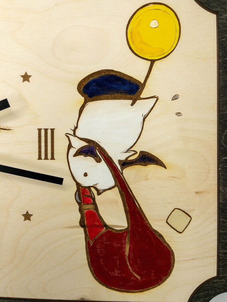 FFXIV Moogle Clock Mail Delivery Moogle FF14 Wall Art - Etsy