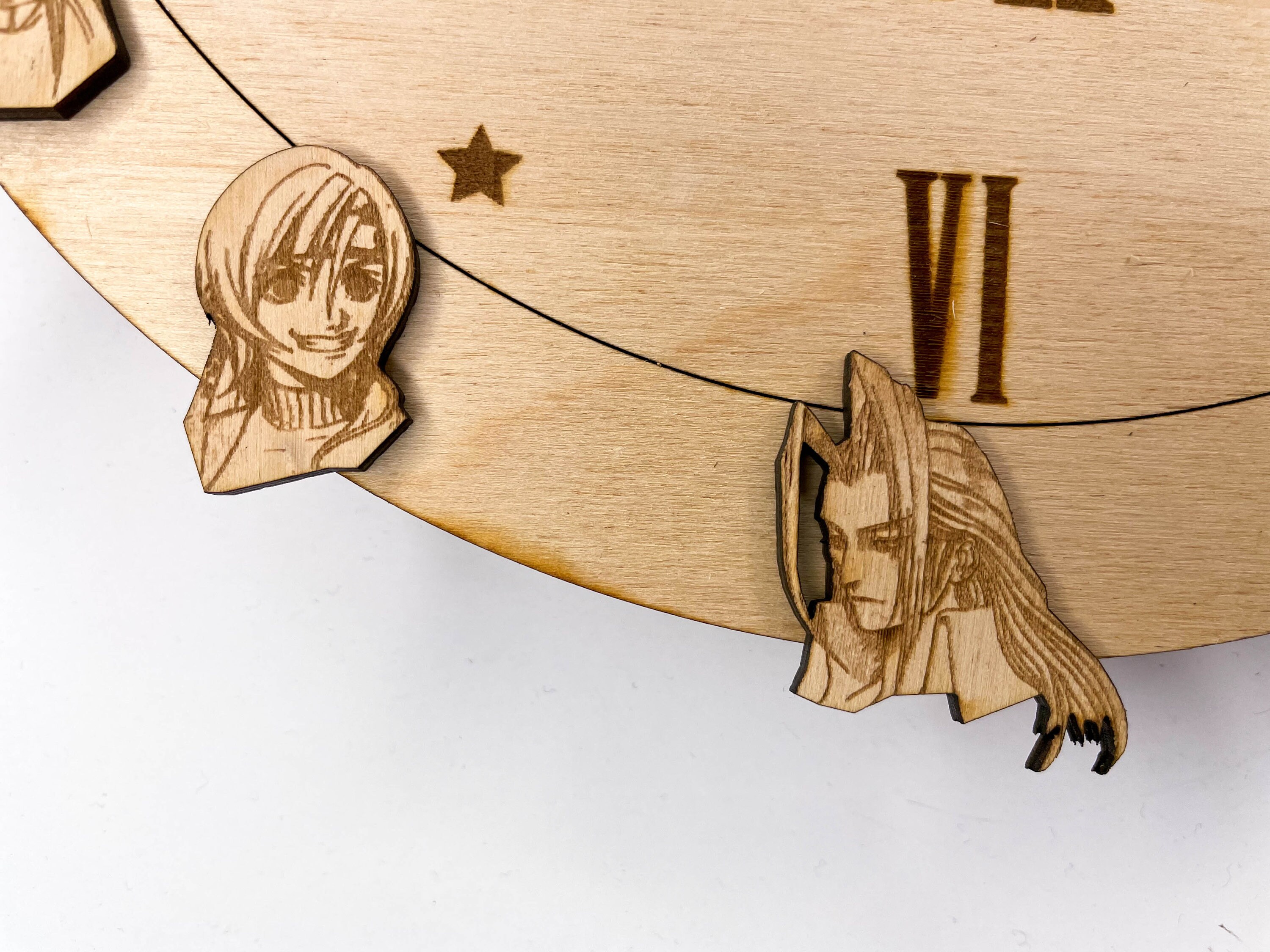 FF7 Round Clock Cloud Sephiroth Tifa Aerith & More Final | Etsy