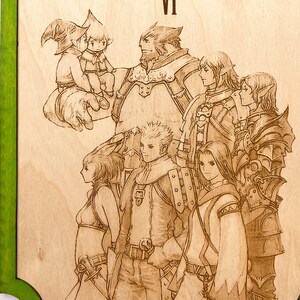 Final Fantasy XI Clock Engraved Wood Wall Art, Fantasy-inspired Decor ...