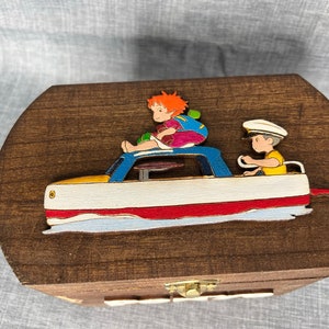 Ponyo Wood Chest Box Studio Ghibli Gift or Decor for Ghibli Fans Ask ...