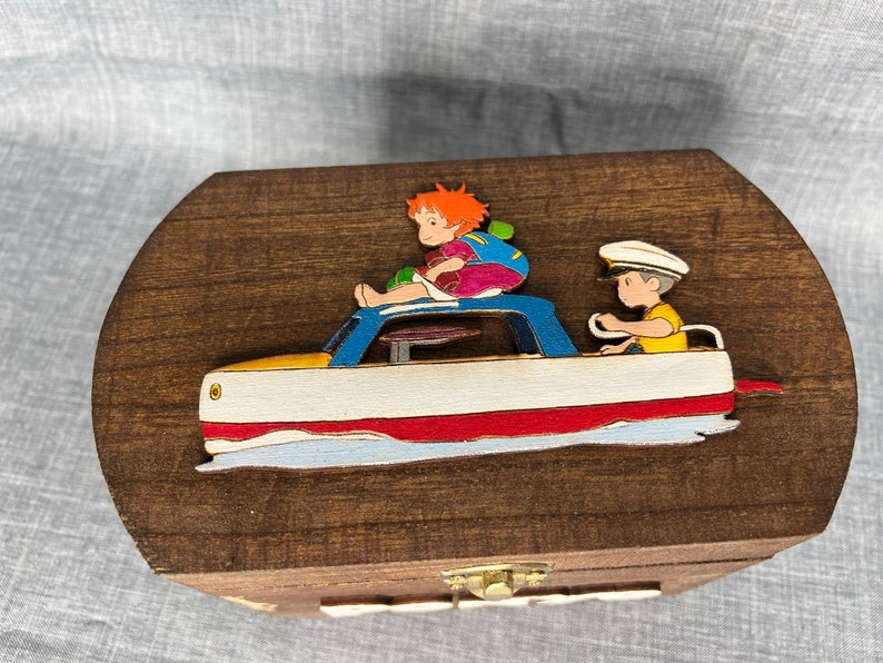 Ponyo Wood Chest Box Studio Ghibli Gift or Decor for - Etsy
