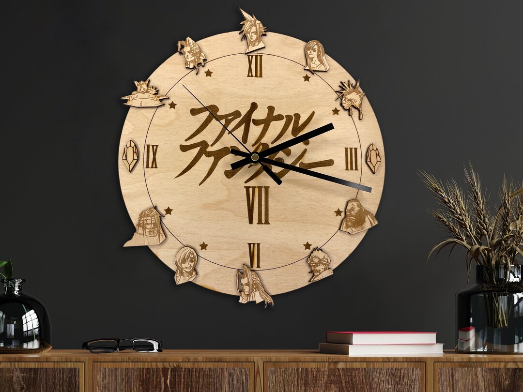 FF7 Round Clock Cloud Sephiroth Tifa Aerith & More Final Fantasy VII ...