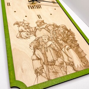 Final Fantasy XI Clock Engraved Wood Wall Art, Fantasy-inspired Decor ...
