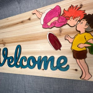 Ponyo Welcome Sign Studio Ghibli Gift for Studio Ghibli - Etsy