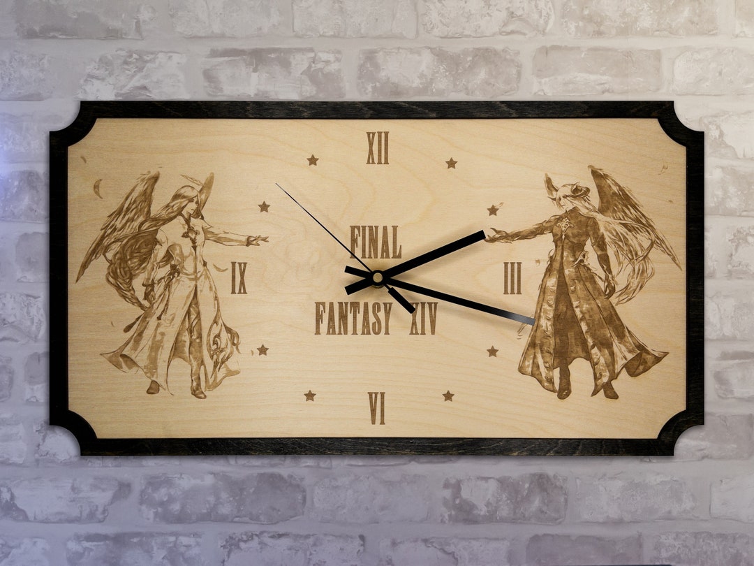 FFXIV Wall Art Clock Angelic & Demonic Attire FF14 Gift or Decor for ...