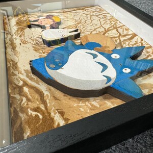 Totoro Art Shadow Box With Stand Studio Ghibli Gift or Decor for Ghibli ...