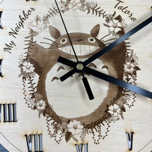 My Neighbor Totoro Wall Art Round Clock Studio Ghibli Gift or Decor for ...