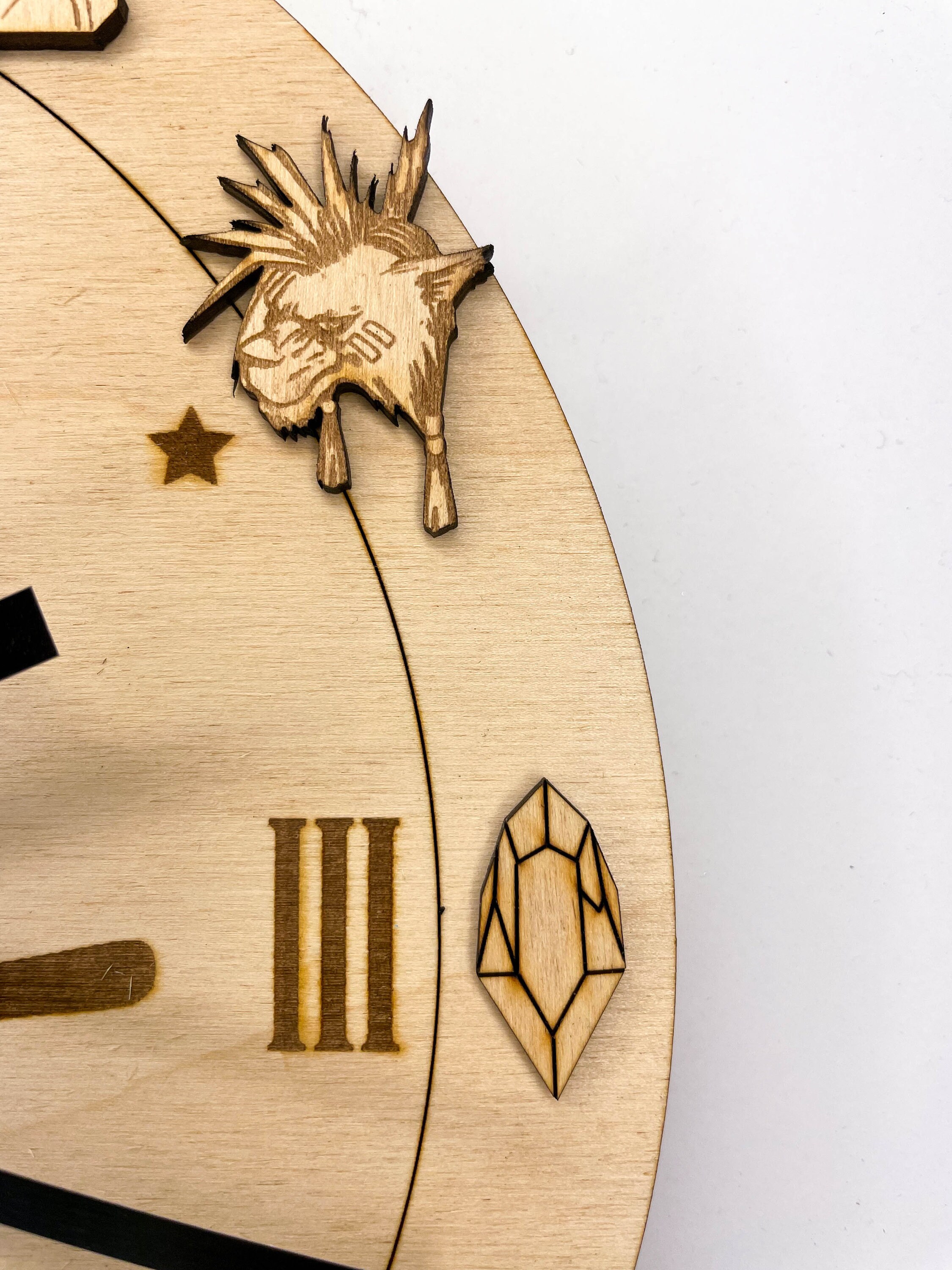 FF7 Round Clock Cloud Sephiroth Tifa Aerith & More Final | Etsy