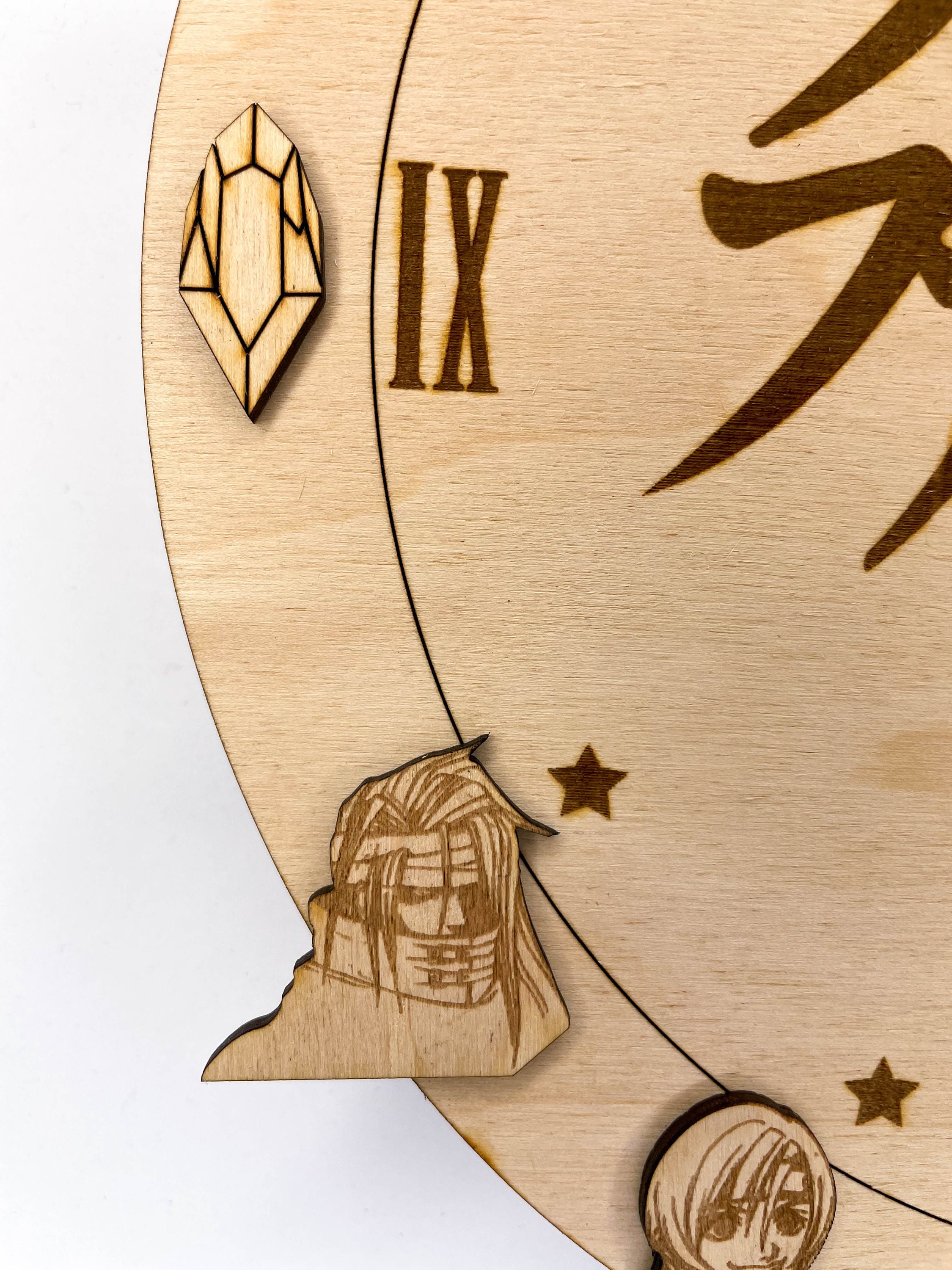 Handmade Engraved Wood Video Game Final Fantasy VII Gamer Gift Cloud ...