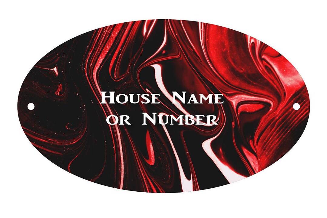 White/red/black Paint House Sign Outdoor Metal Printed LARGE - Etsy