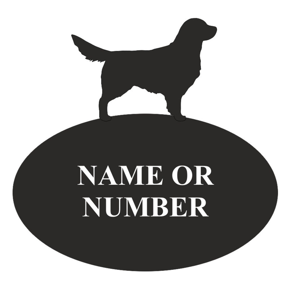 Golden Retriever 2 Line Wall Address Plaque/sign Bespoke - Etsy