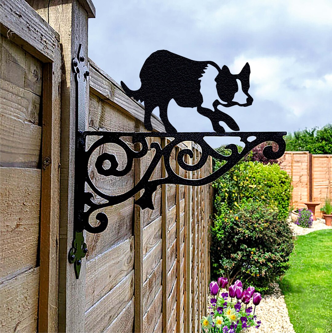 Border Collie Hanging Basket Bracket, Dog Hanging Bracket for Garden ...