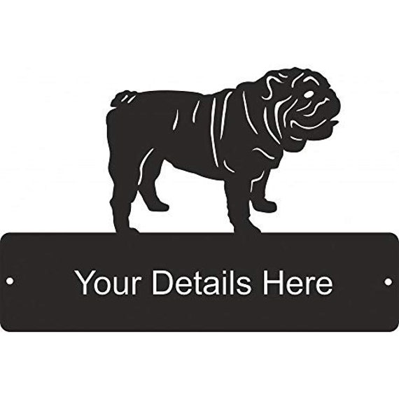 Custom Bulldog Plaque Free Shipping Wall Décor Home & Living Signs etna ...