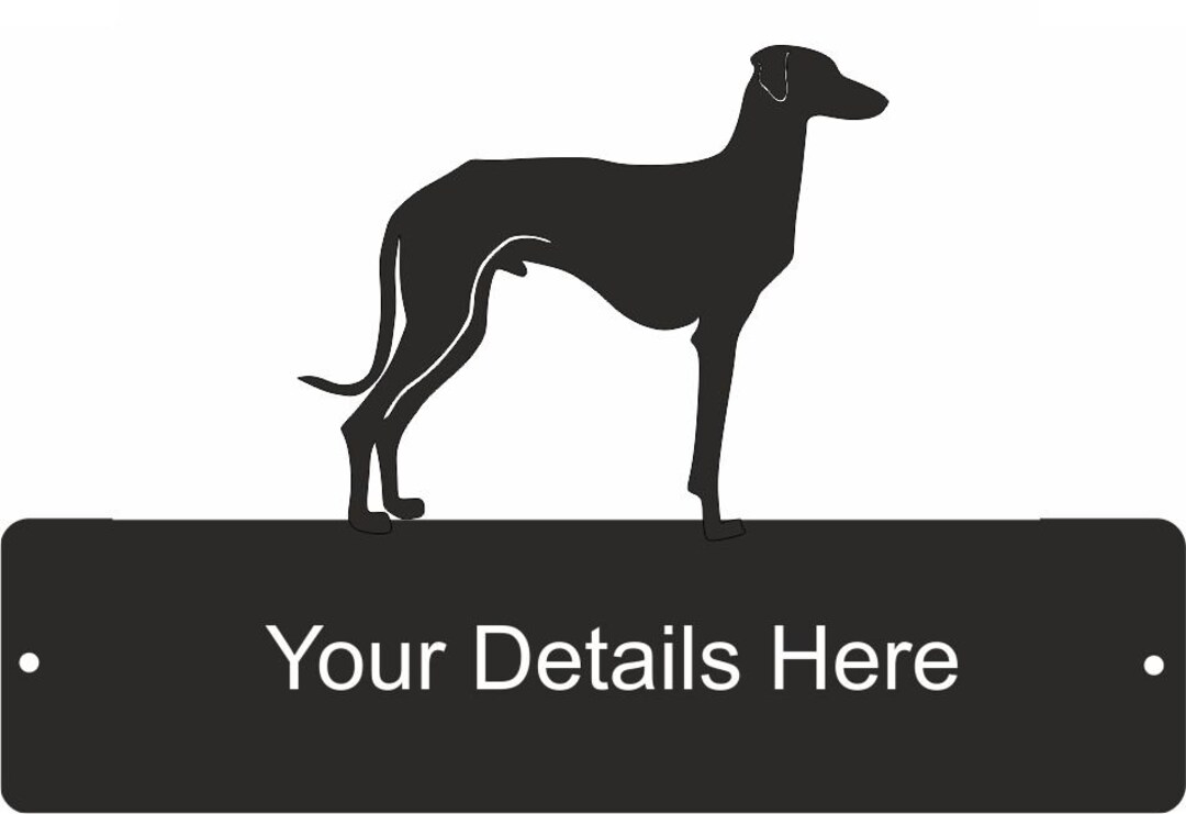 Sloughie Rectangular Gate Plaque - Outdoor Garden Fence Sign Black ...