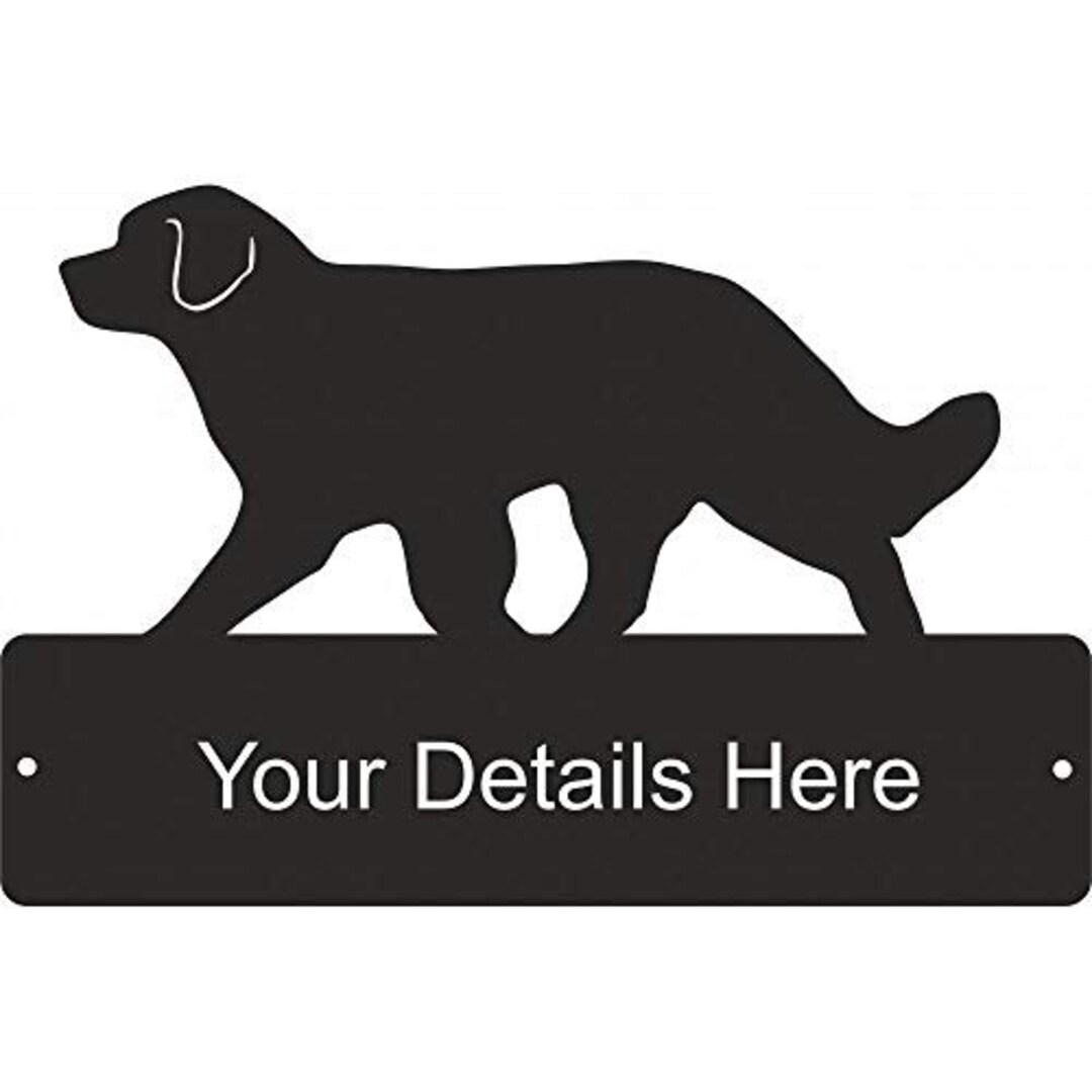 Steel Images Leonberger Rectangular Gate Plaque Outdoor Garden Fence ...