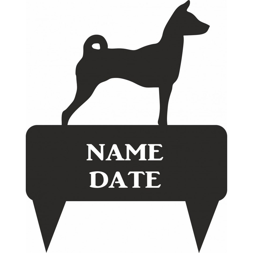 Basenji Rectangular Memorial Plaque for Pet Dogs & Cats Personalised ...