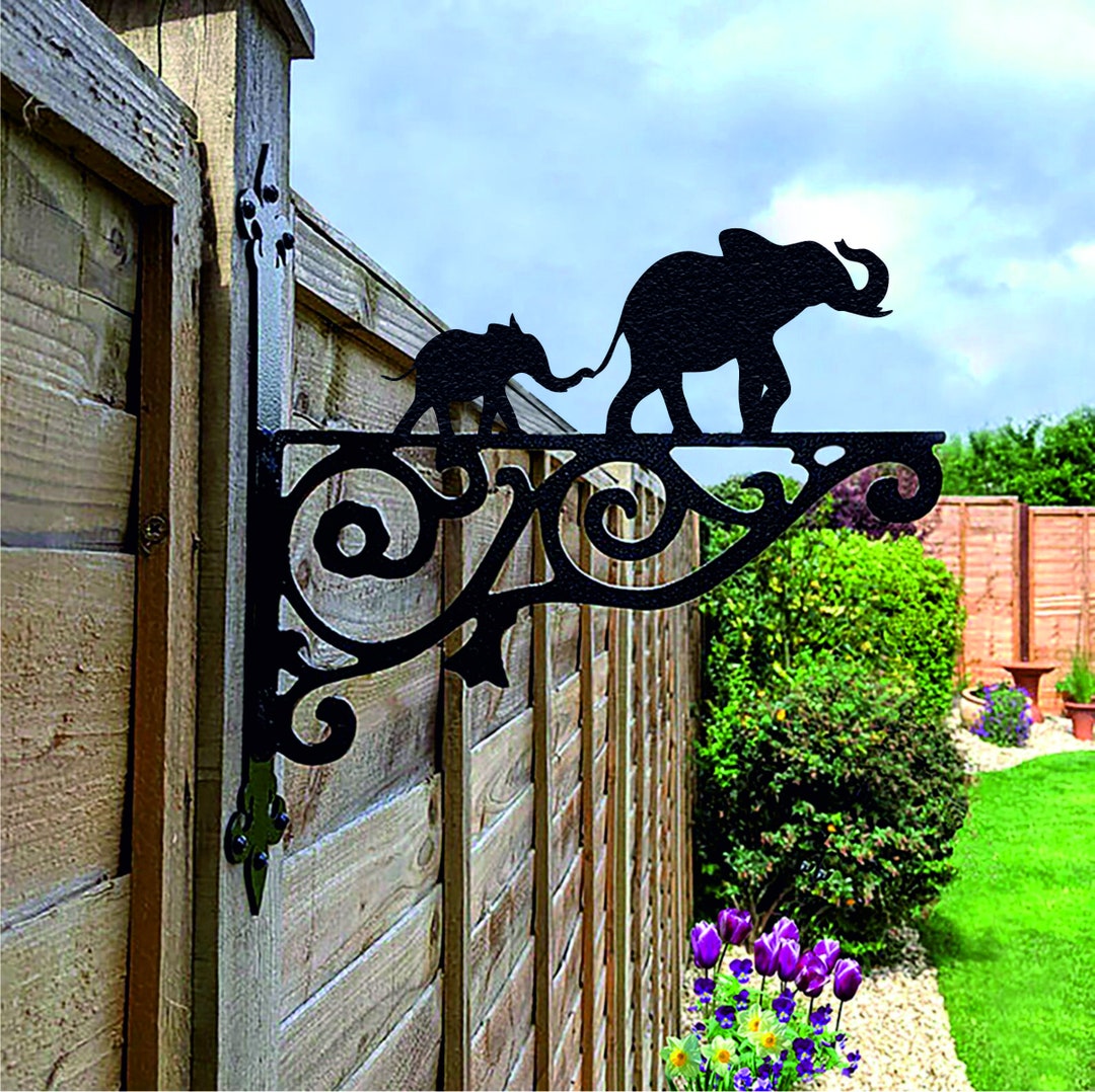 Mother and Baby Elephant Hanging Bracket - Etsy