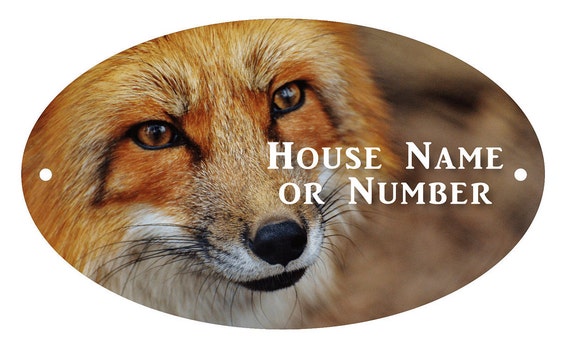 House signplaque Fox Full Colour Metal House PlaqueSign Wall Décor Home ...
