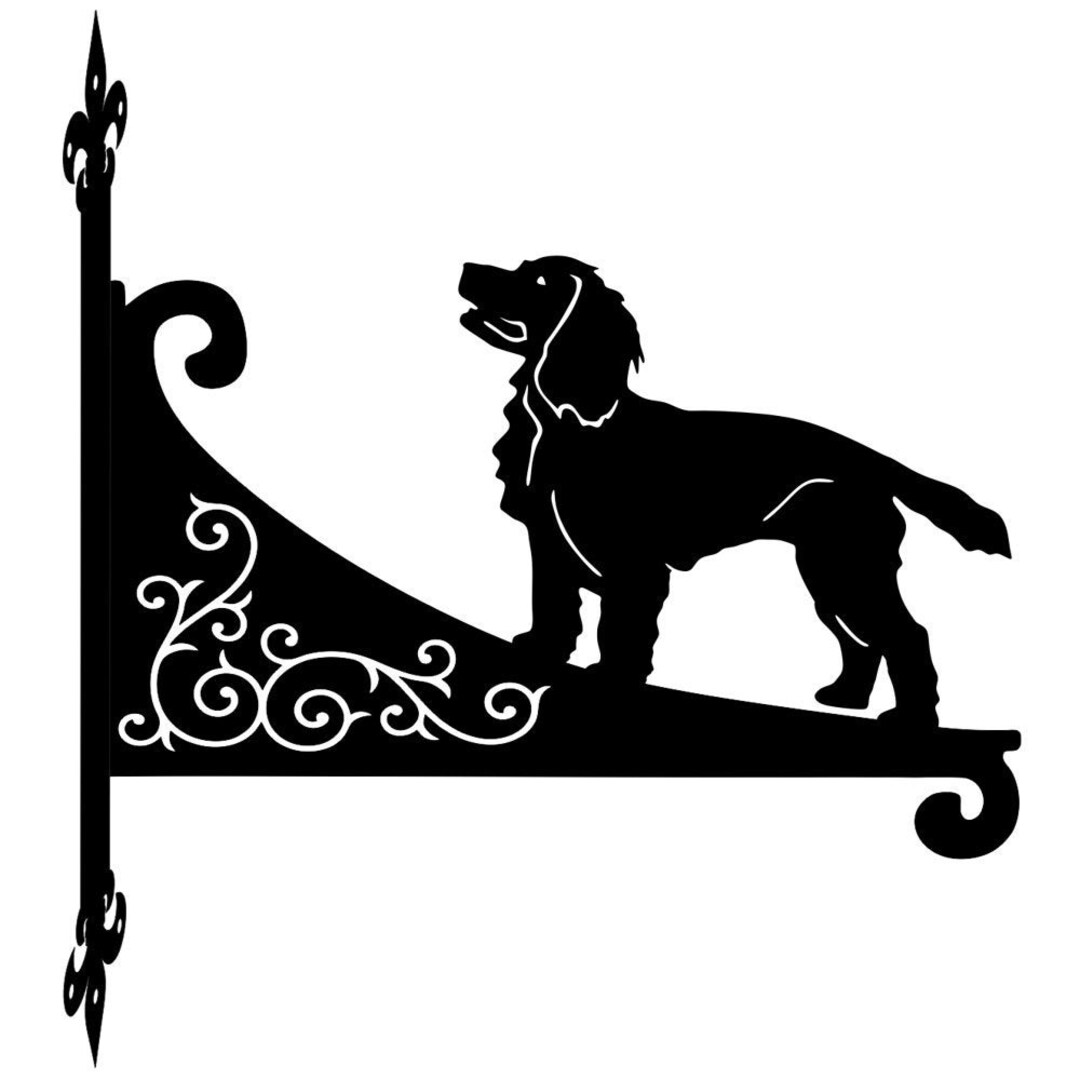 Working Cocker Spaniel Hanging Basket Bracket, Dog Hanging Bracket for ...