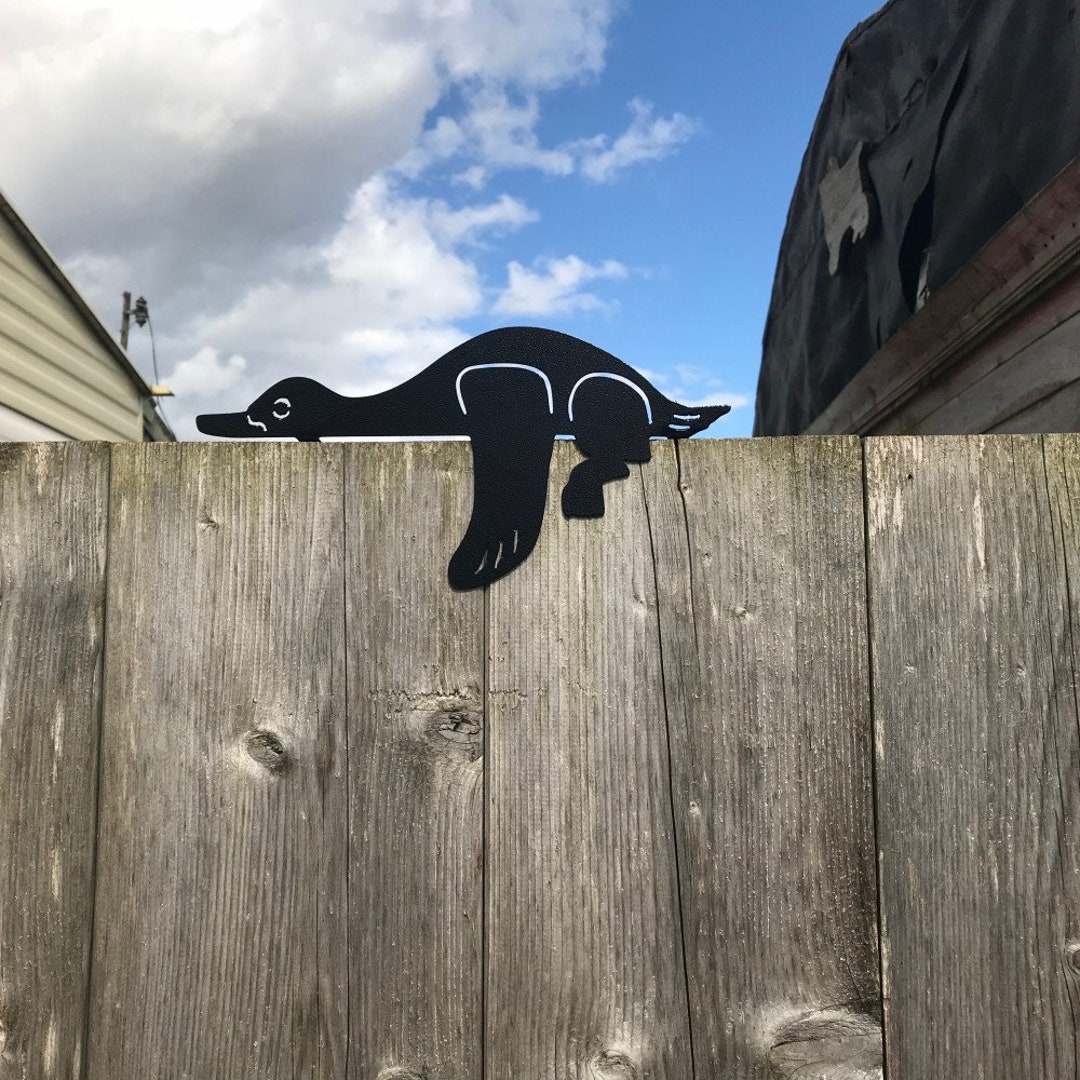 Duck Fence Topper, Metal Garden Art Gift for Duck Lover, Steel Post ...