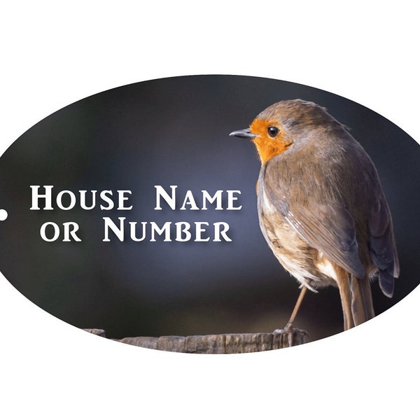 Name Plaque With Robin - Etsy UK