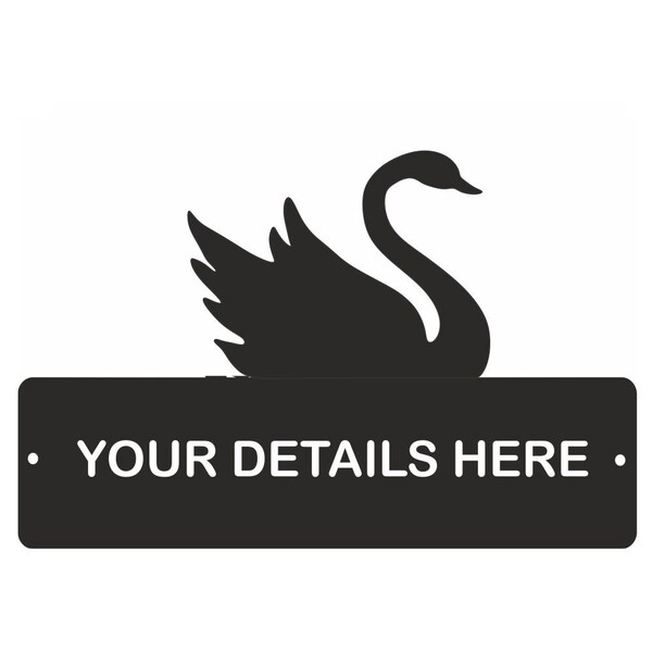 Outdoor Swan Sign - Etsy