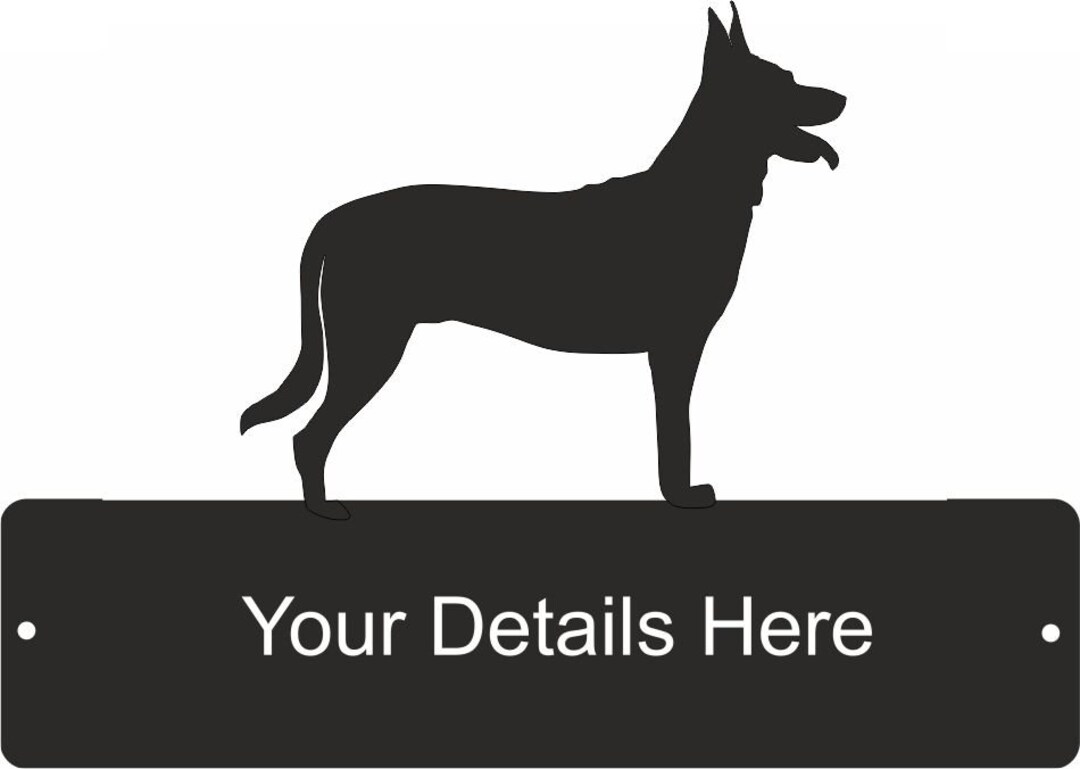 Dutch Shepherd Dog Rectangular Gate Plaque Outdoor Garden - Etsy