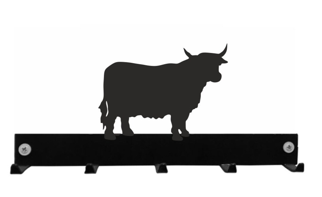 Highland Cow Hook Coat/key Hanger Black Metal Wall Mounted Coat Hooks ...