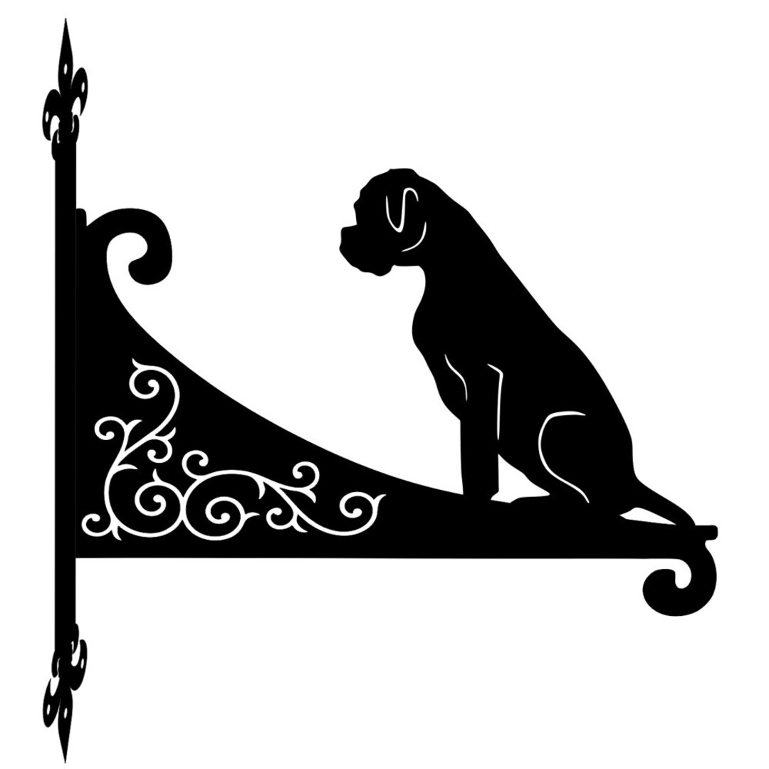 Boxer Hanging Basket Bracket, Dog Hanging Bracket for Garden, Boxer ...