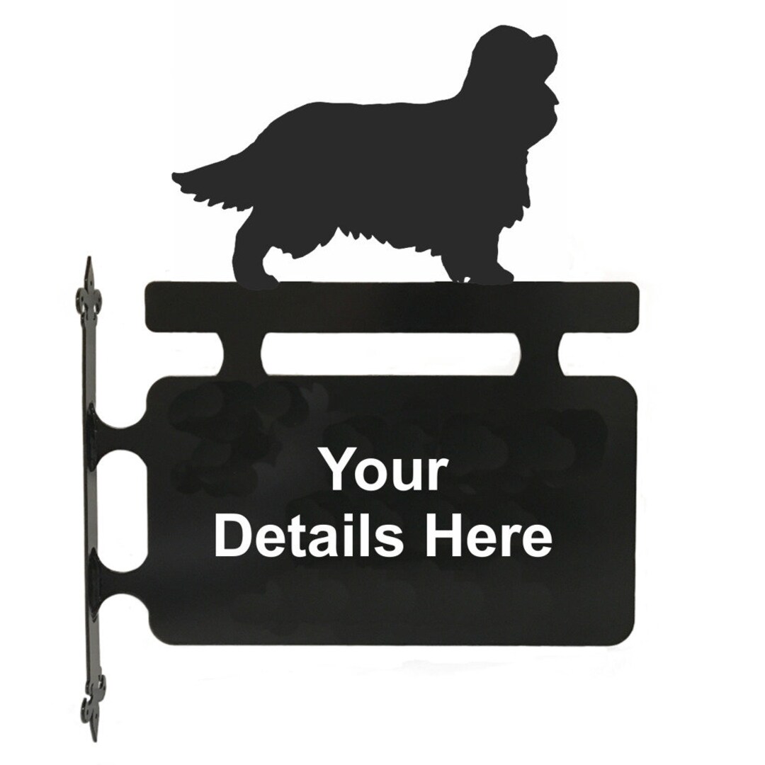 Cavalier King Charles Spaniel Metal Personalised Hanging Sign Outdoor ...