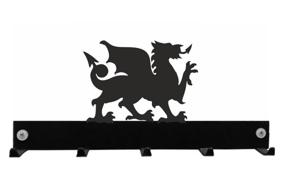Welsh Dragon Coat/key Hanger Black Metal Wall Mounted Coat - Etsy