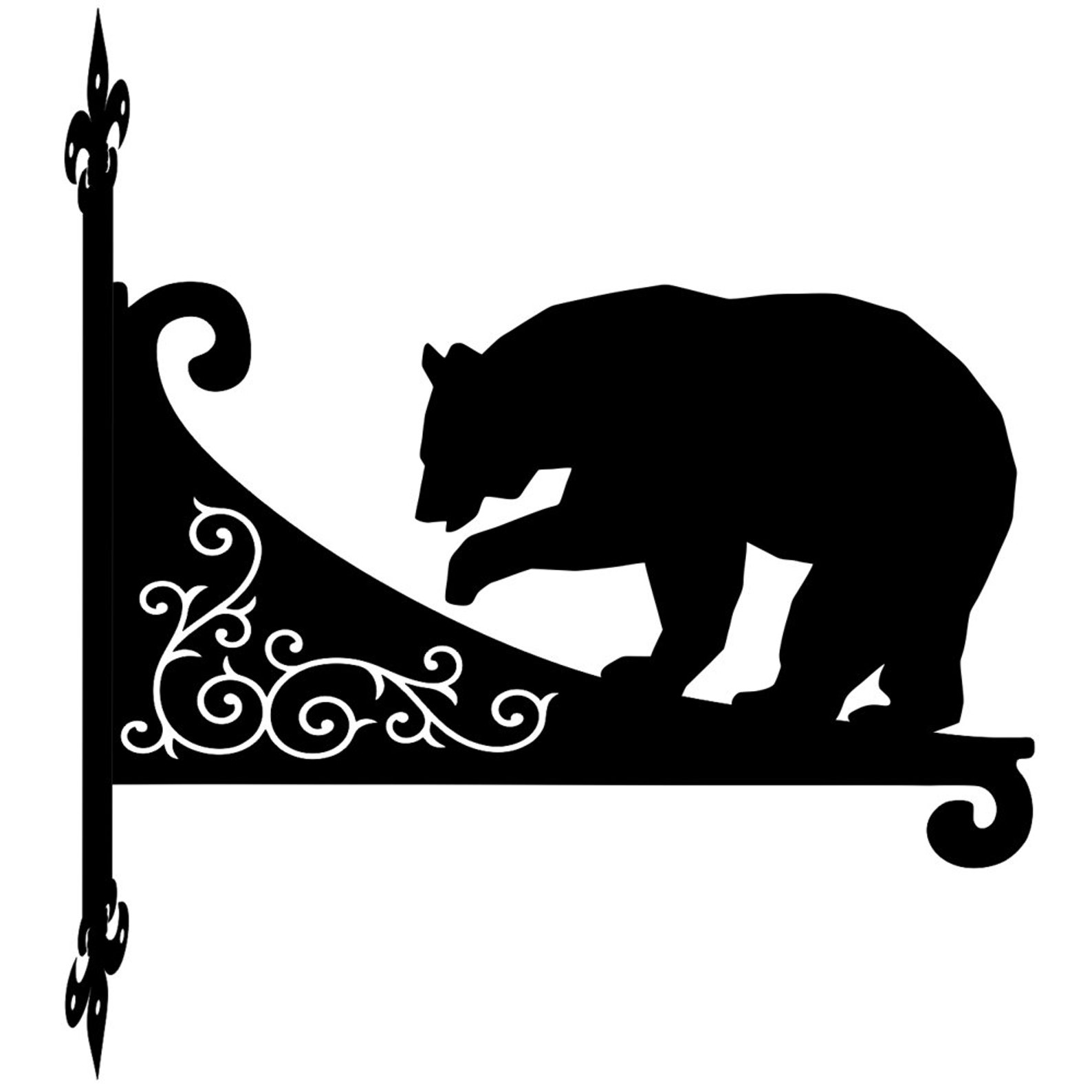Bear Ornamental Scroll Hanging Bracket - Etsy