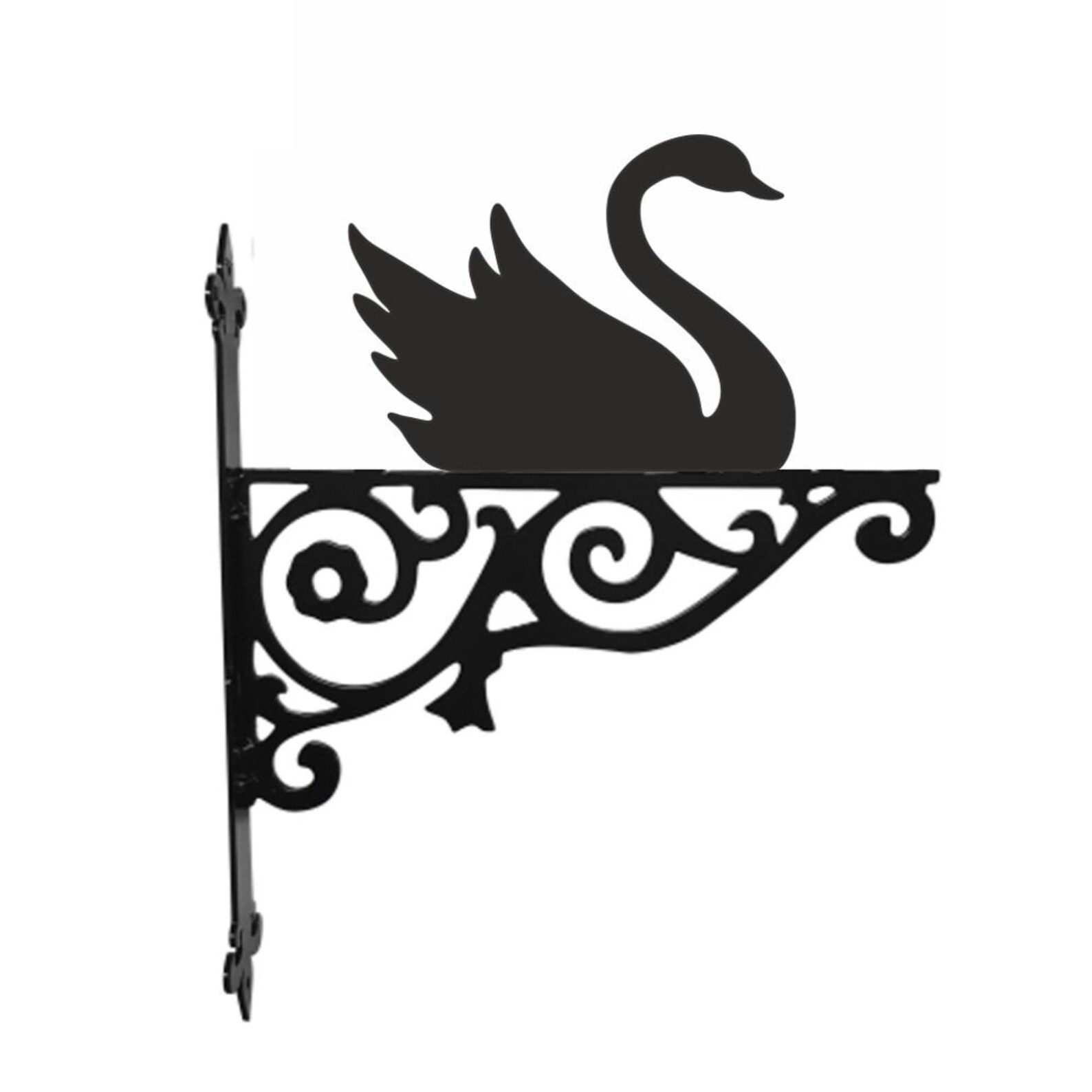 Swan Ornamental Hanging Bracket Contemporary Hanging Basket - Etsy UK