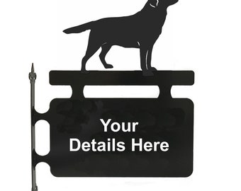 Black Labrador Address Sign - Etsy