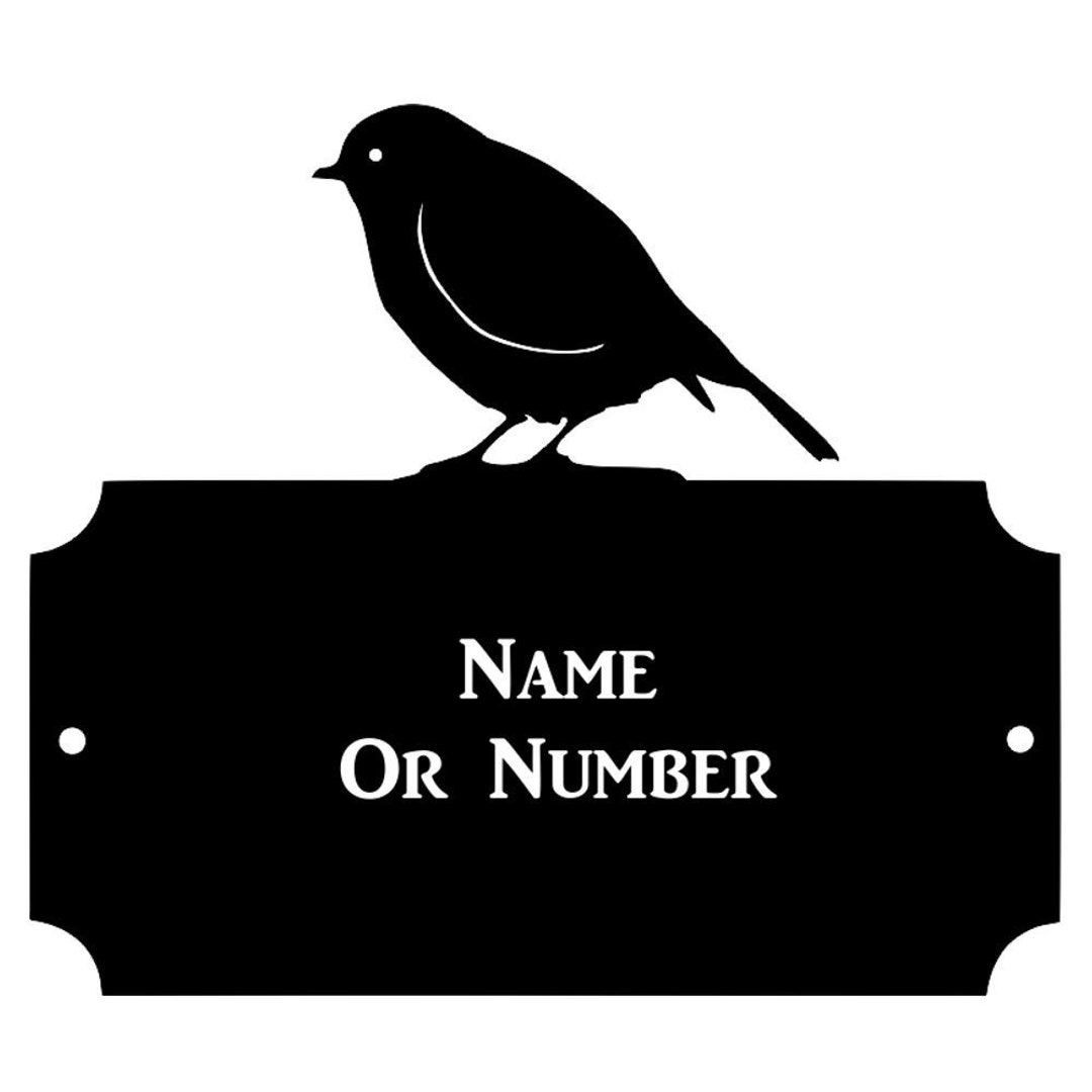 Robin Metal Rectangular Cutaway House Plaque Address Wall - Etsy