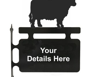 Custom Metal Highland Cow Sign - Etsy