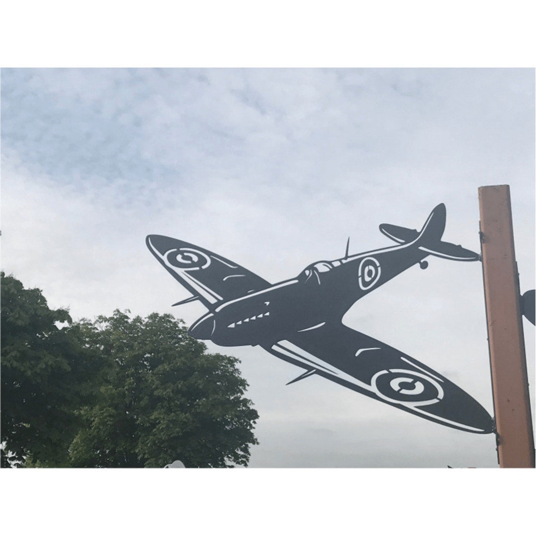 Spitfire Bracket - Metal Outdoor Garden Black Cutout Art - Etsy