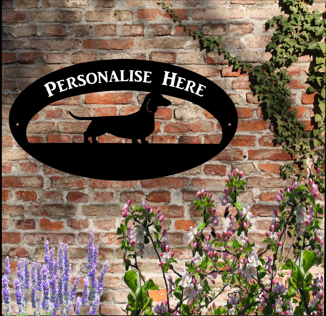 Dachshund Smooth House Sign Plaque - Etsy