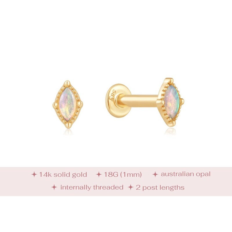 Gold Opal Earrings - Etsy