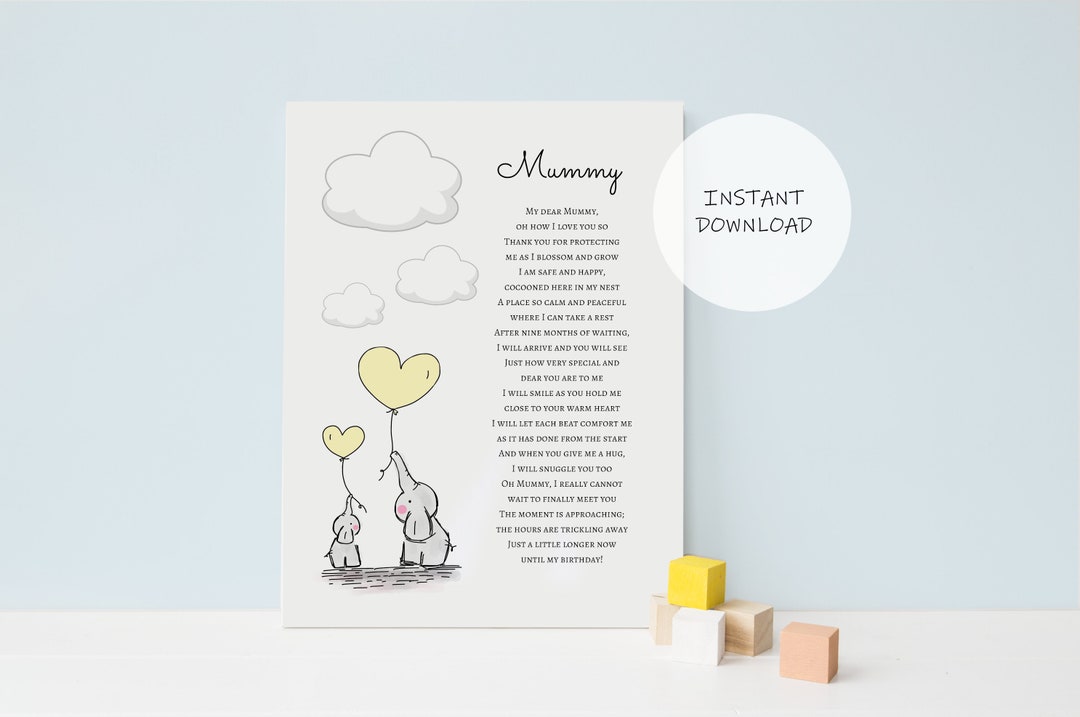 New Mummy Print - Printable Pregnancy Gift - Mum-to-be Gift - Mummy to ...
