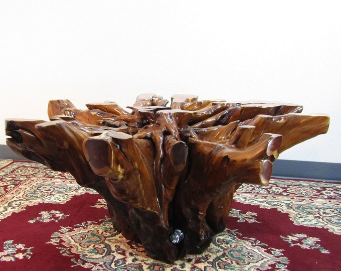 Cedar Root Ball Table/rustic Wood Furniture/stump Table/root Table ...