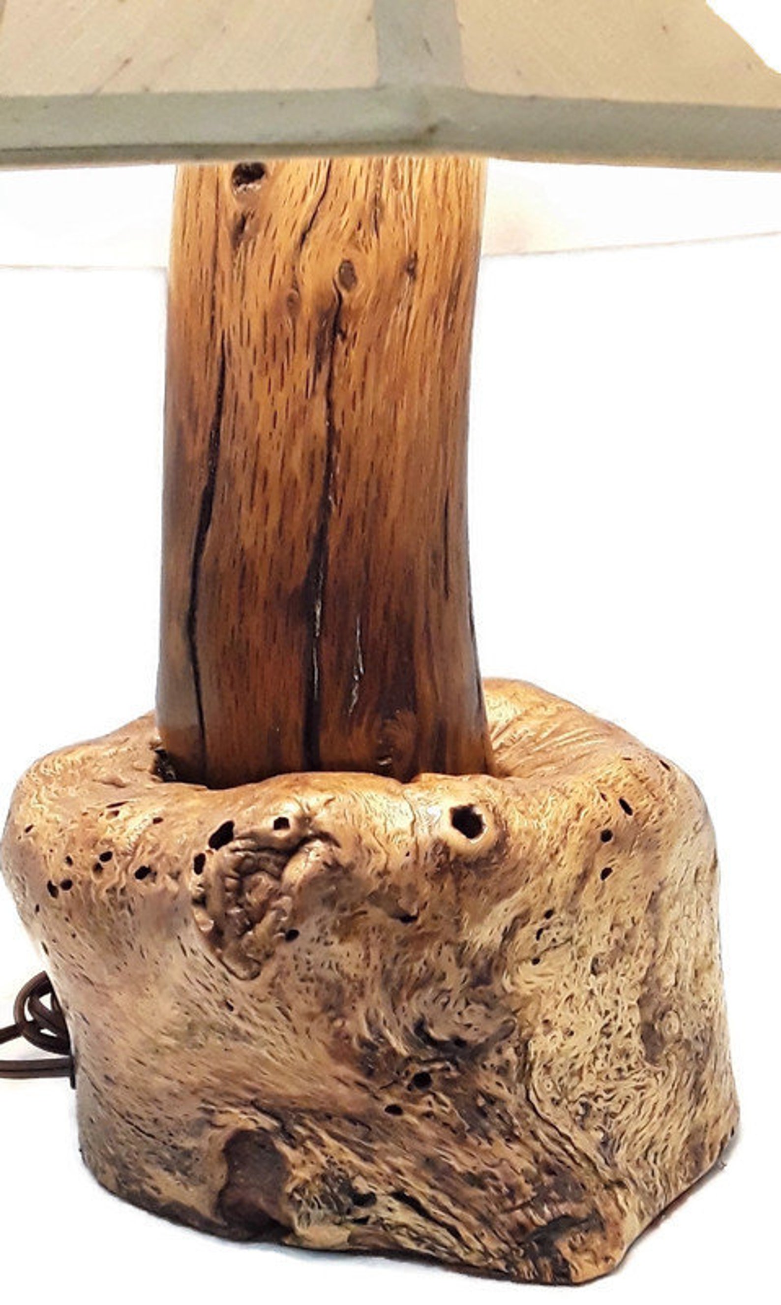 VERY UNIQUE Oak Desktop Accent Lamp/bedside Lamp. item0073 | Etsy