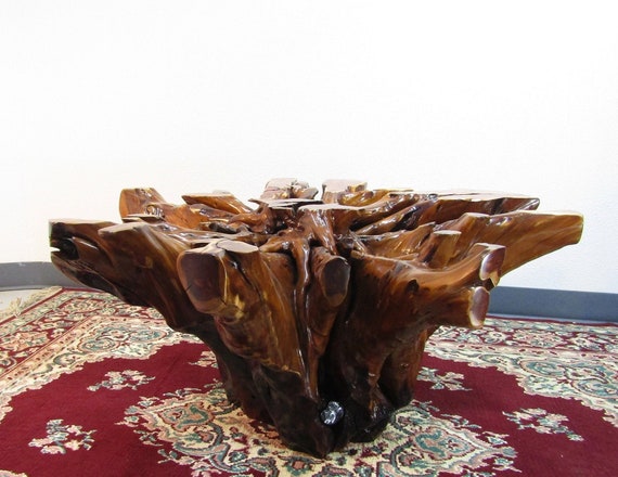 Cedar Root Ball Table/rustic Wood Furniture/stump Table/root - Etsy