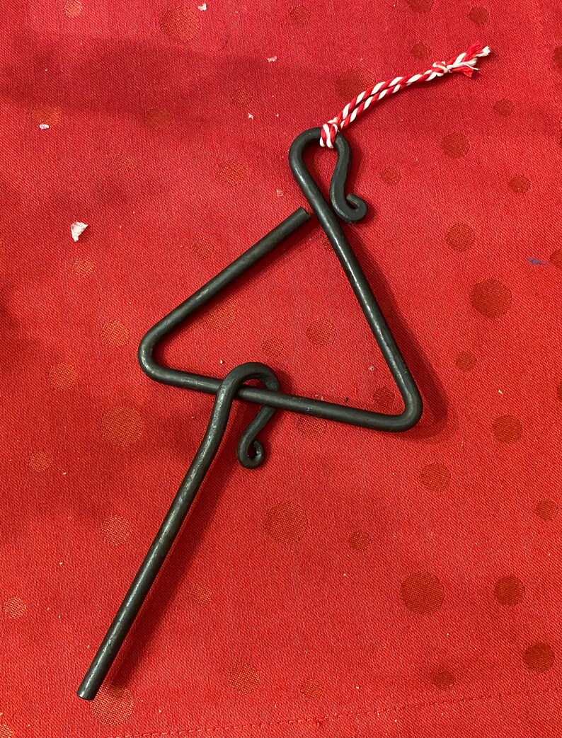 Small Triangle Dinner Bell Blacksmith Hand Forged Western - Etsy