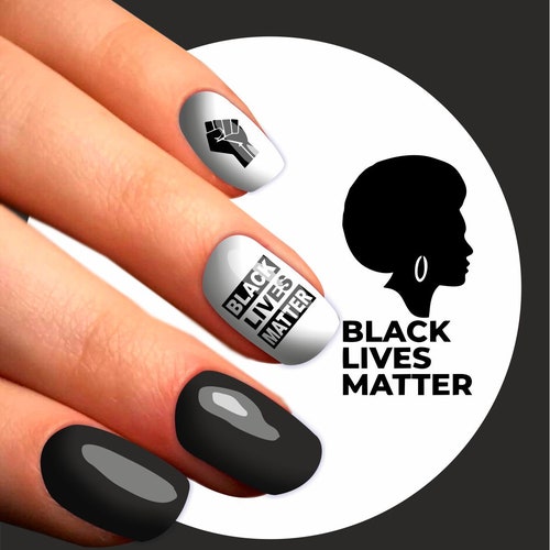 BLM Black Lives Matter Water Nail Stickers for Your Nail Art - Etsy
