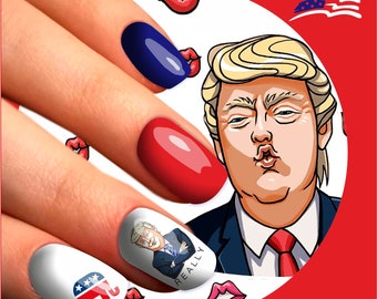 Trump Nail Stickers - Etsy