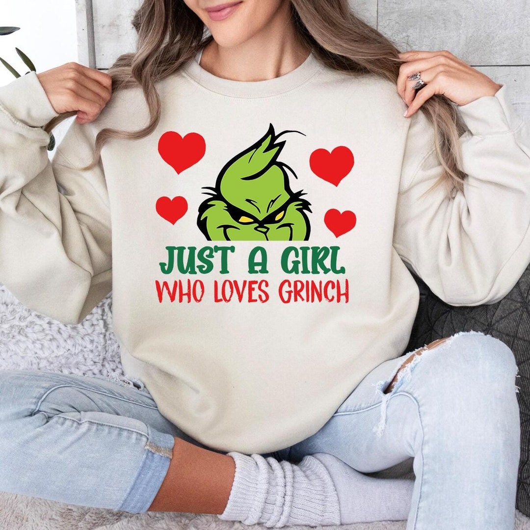 Just a Girl Who Loves Grinch PNG Sublimation Designs, Grinchmas PNG ...