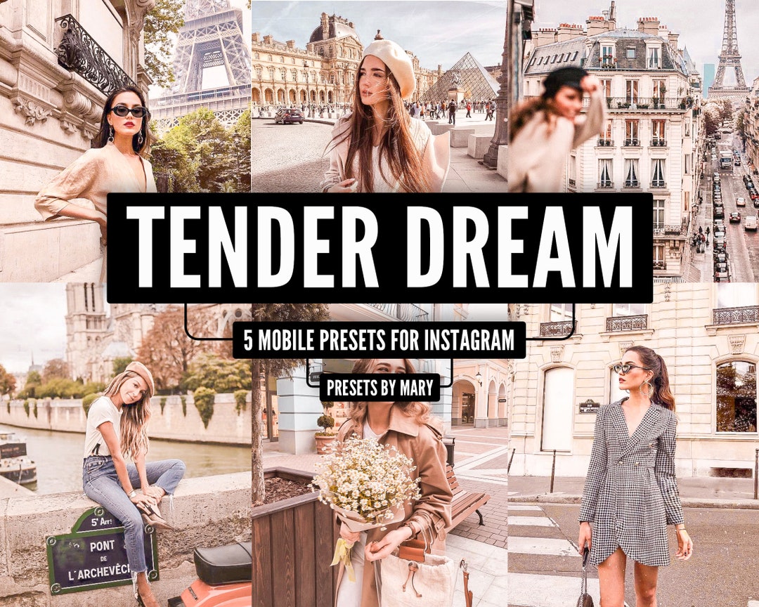 5 Mobile Lightroom Presets Tender Dream Preset Blogger - Etsy